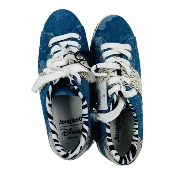 Desigual | Shoes | New Desigual X Disney Future Now Blue Denim Lace ...